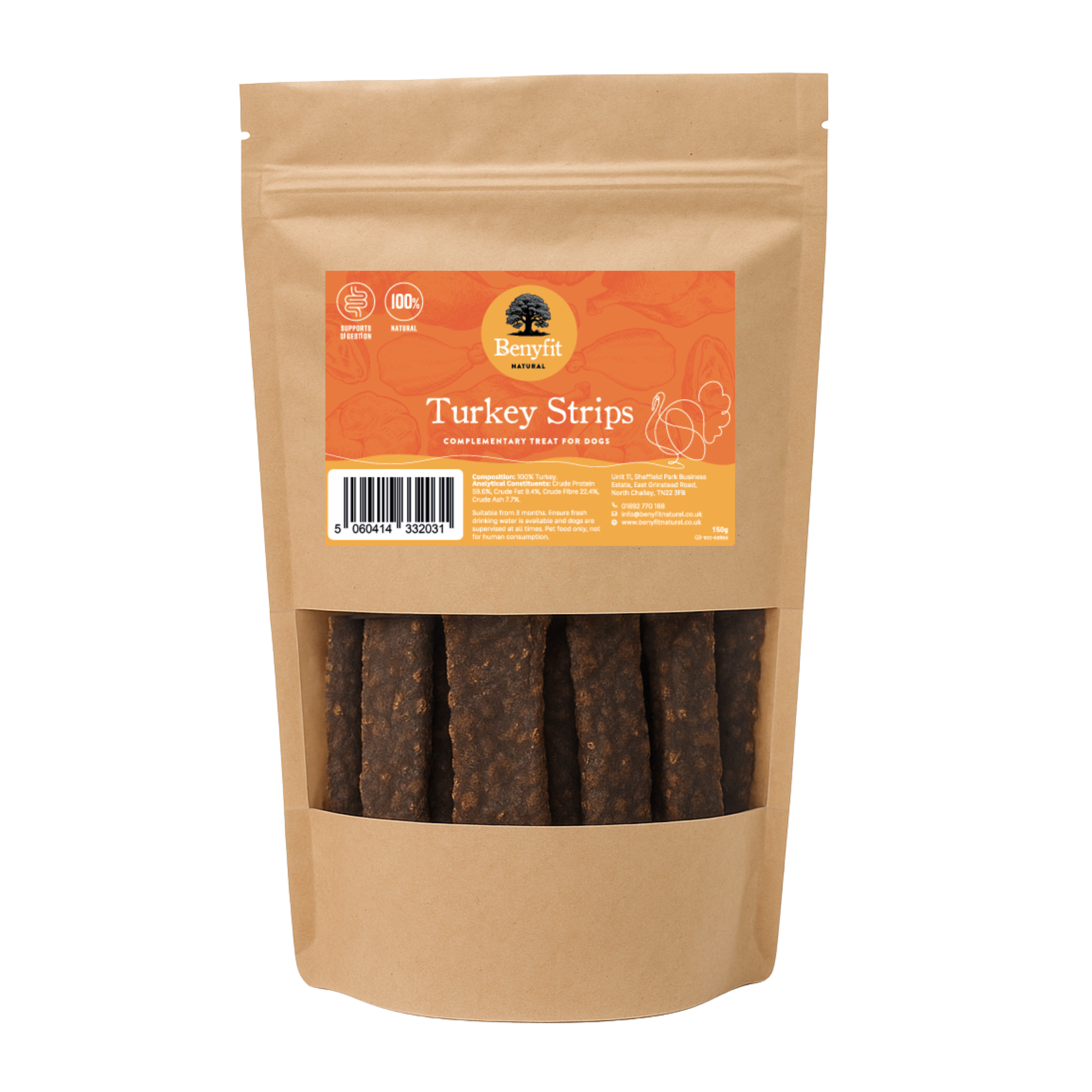 Turkey Strips | Natural Dog Treats & Training Rewards UK – Benyfit Natural